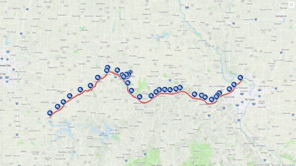 Katy Trail Parking Map - Katy Trail Missouri - MKT - Travel Guide