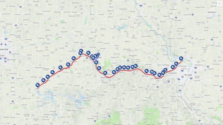 Katy Trail Parking Map - Katy Trail Missouri - MKT - Travel Guide